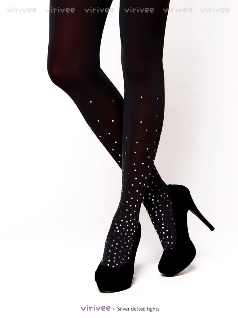 Dotted feet black tights – Virivee Tights Webshop – Unique tights ...