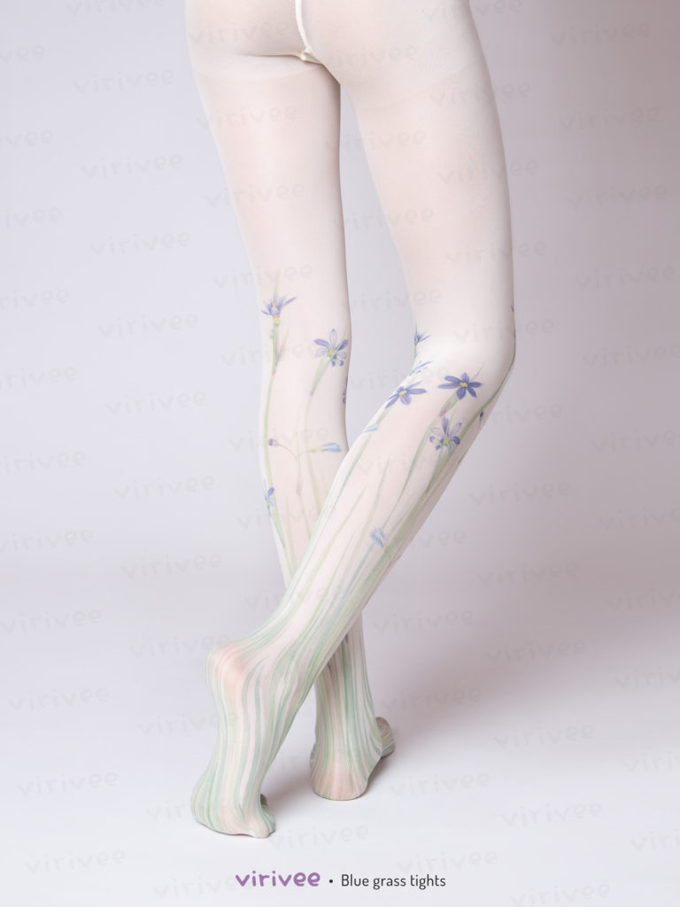 Blue grass tights – Virivee Tights – Unique tights designed and made in ...