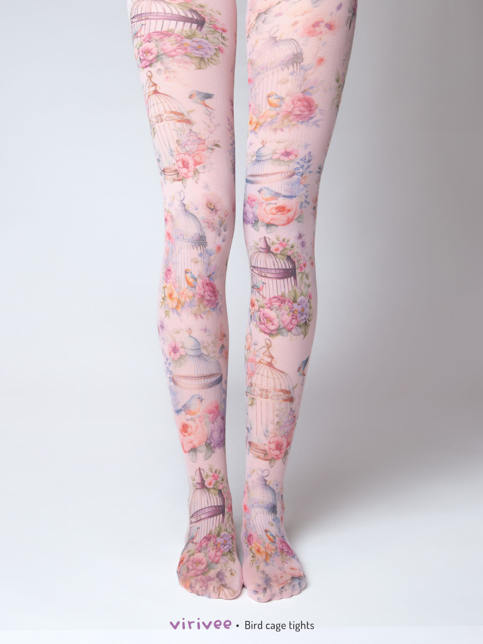 Pink bird cage tights – Virivee Tights Webshop – Unique tights designed ...