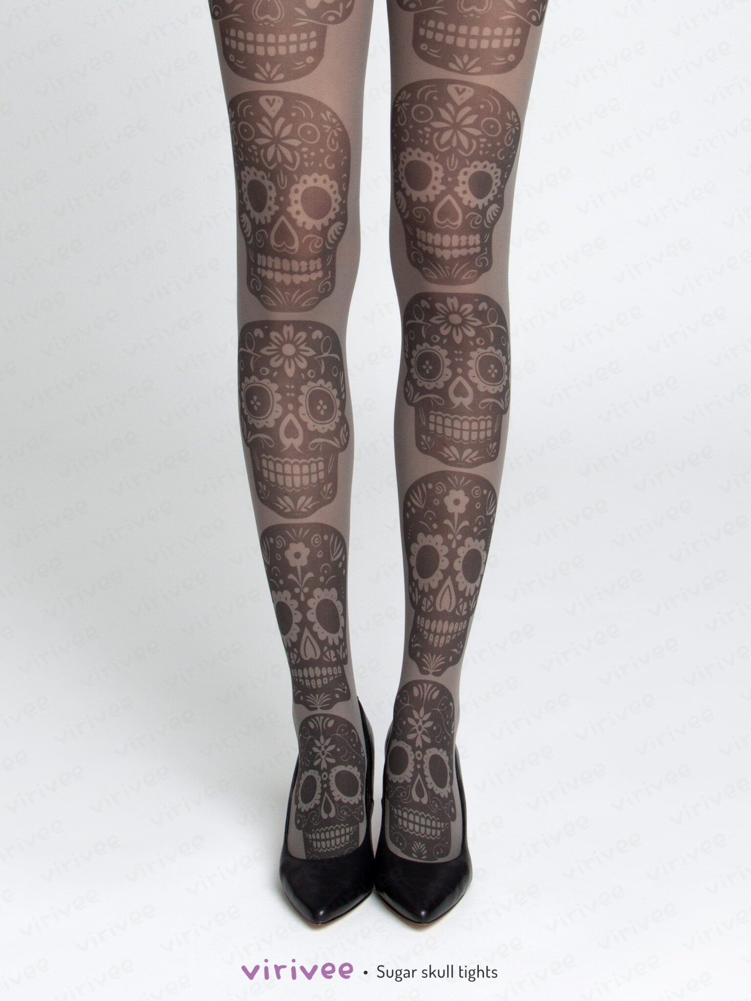 Sugar skull tights – Virivee Tights Webshop – Unique tights designed ...